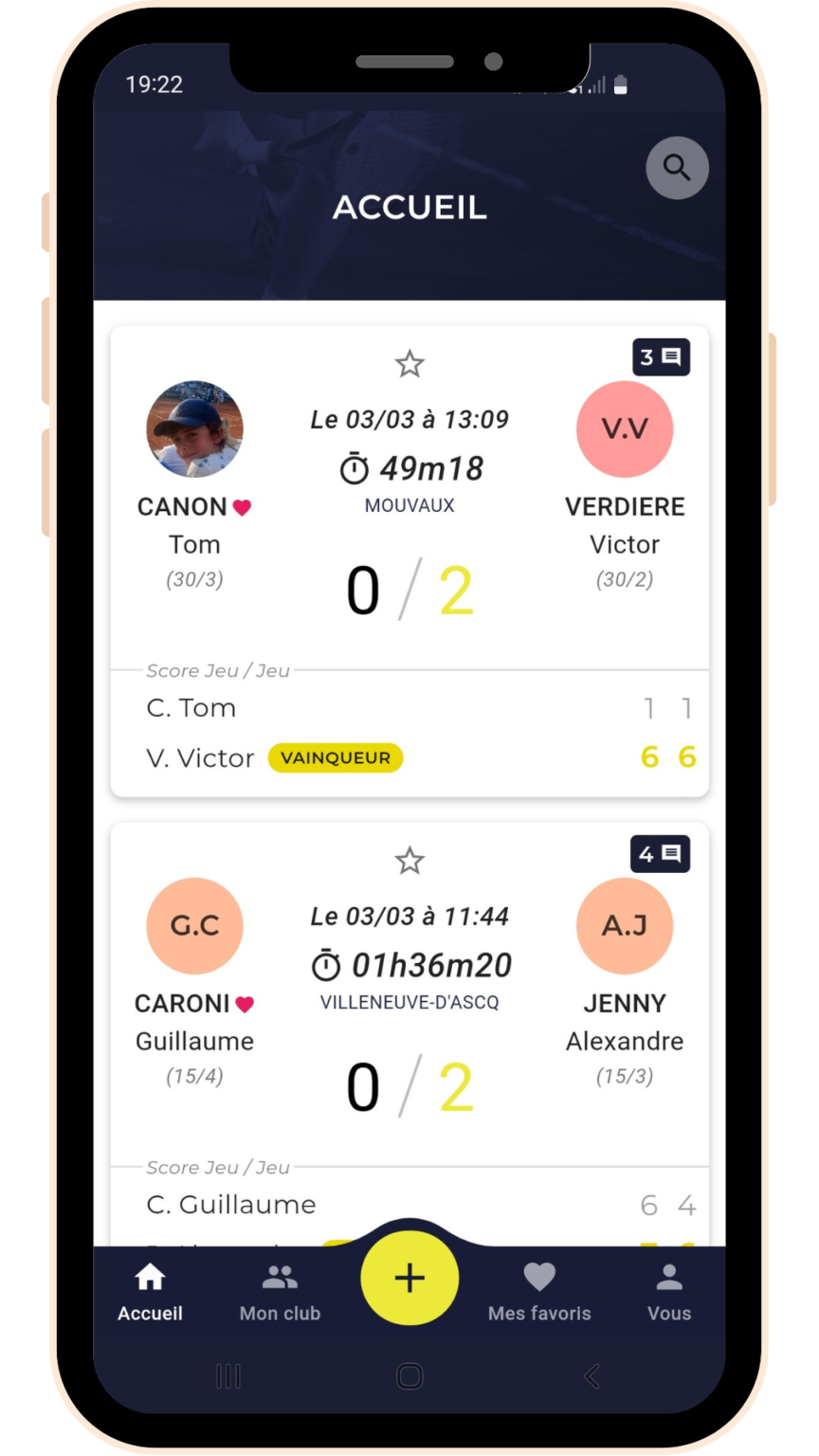Yes We Score - App Mobile Flutter - ITROOM
